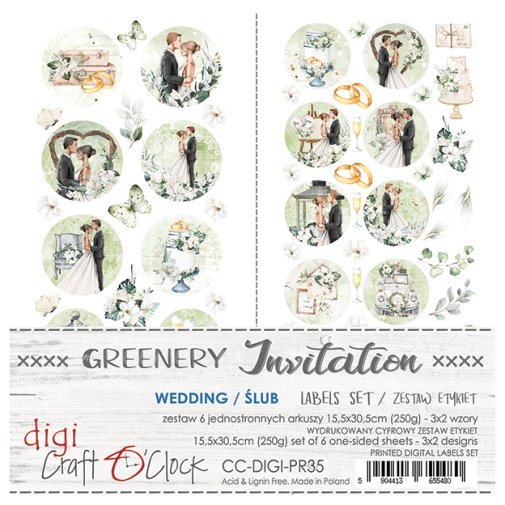Leikekuva-arkit, Craft O'Clock: Greenery Wedding Labels - Leikekuvat ...